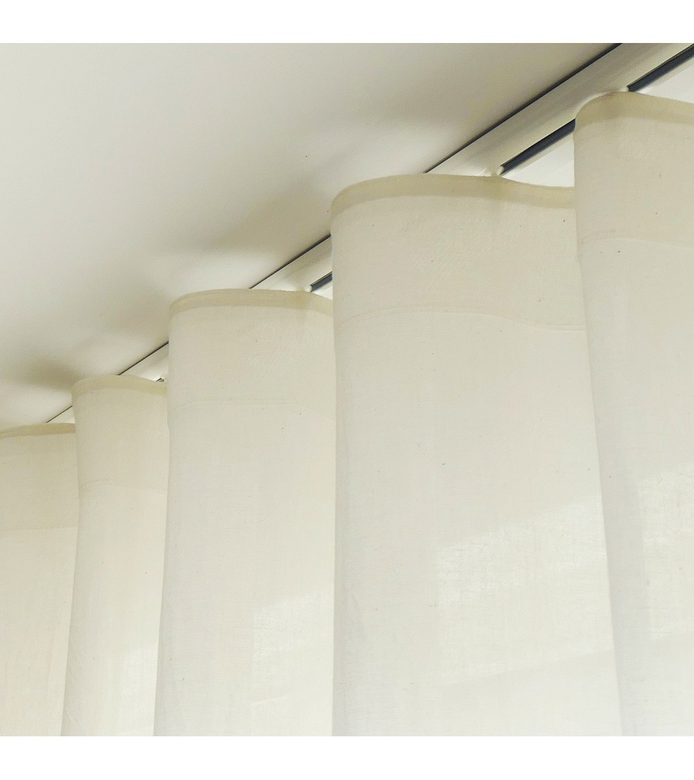 WAVE - Tringle rail pour rideau effet vague ouverture à Gauche L.2m