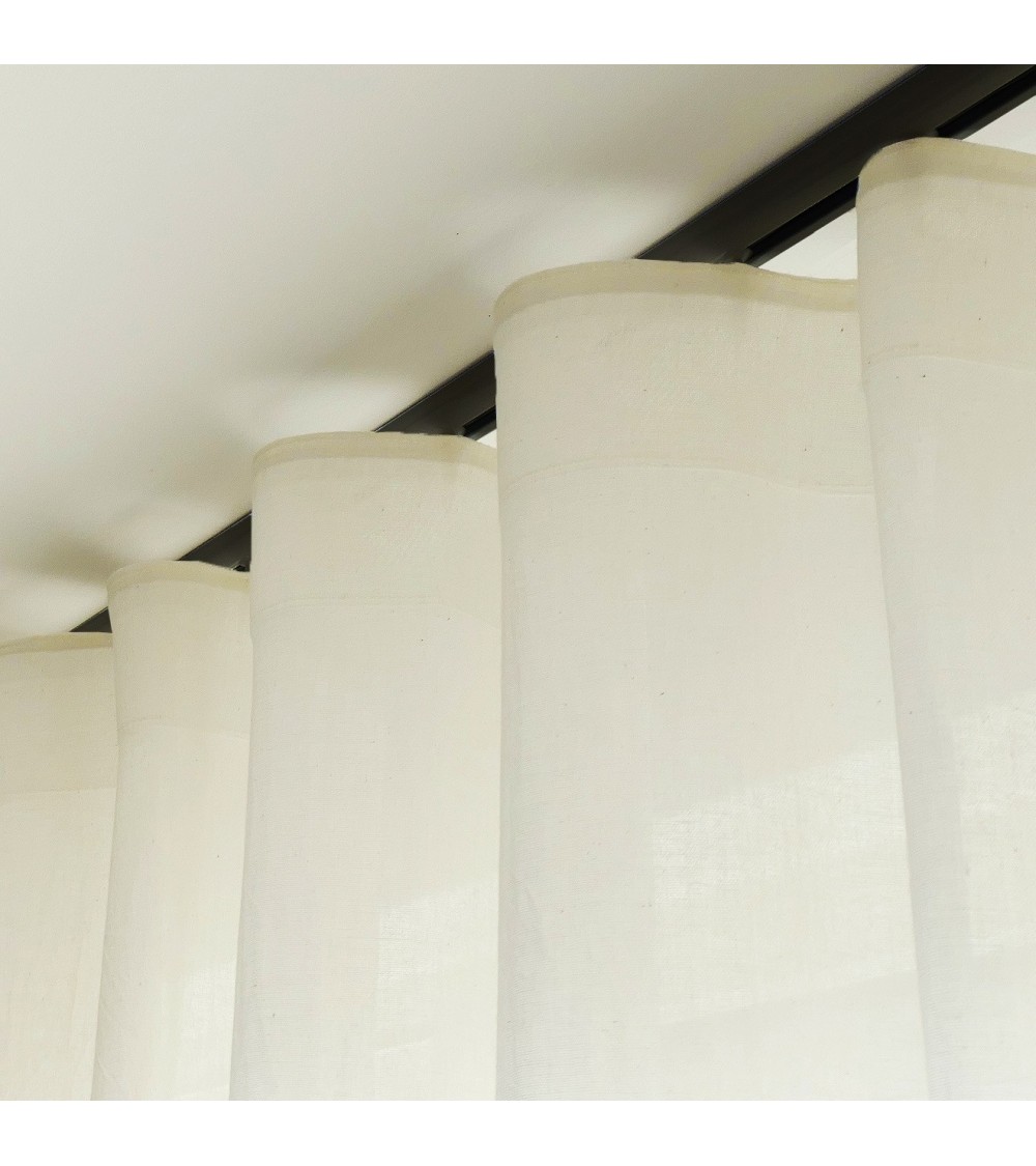 WAVE - Tringle rail pour rideau effet vague ouverture à Gauche L.2.5m