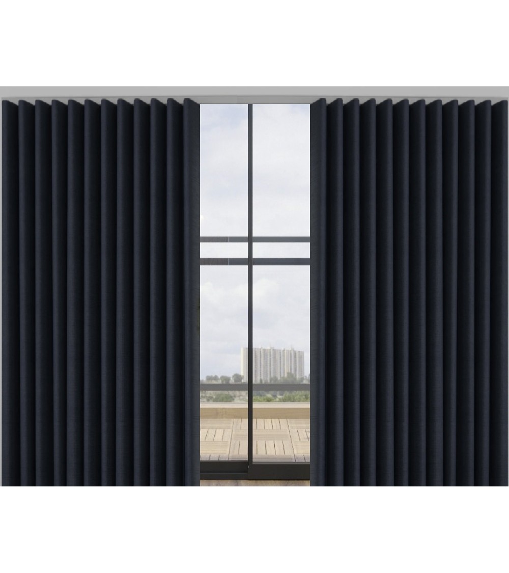 Tringle rail pour rideau effet vague ouverture centrale L.5 m